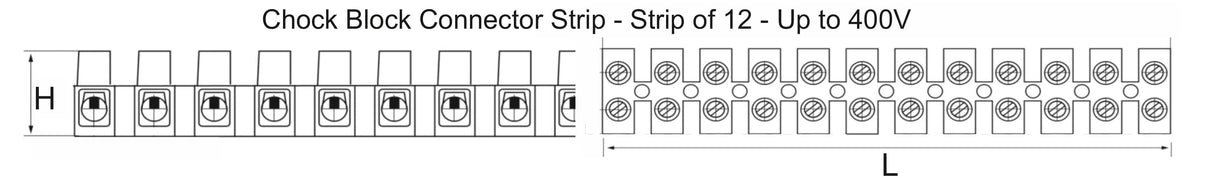 Connection Blocks Choc Block Style (12 stack) 3A | 10A | 20A | 60A | 1 ...