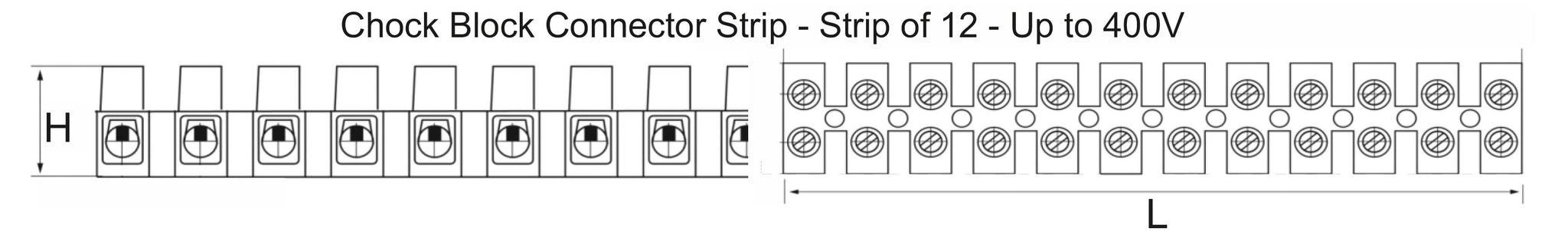Connection Blocks Choc Block Style (12 stack) 3A | 10A | 20A | 60A | 1 ...
