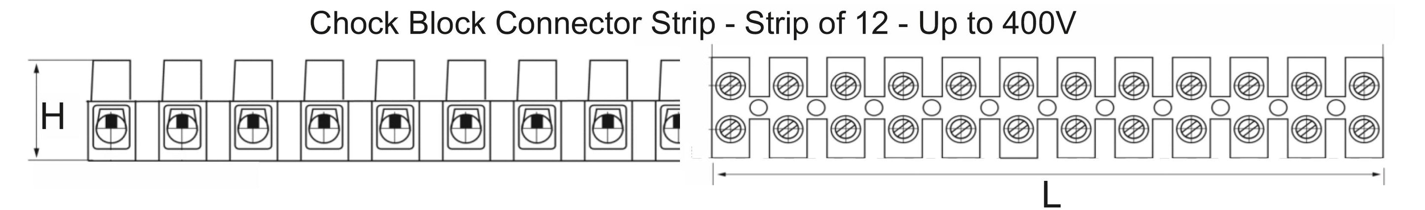 Connection Blocks Choc Block Style (12 stack) 3A | 10A | 20A | 60A | 1 ...